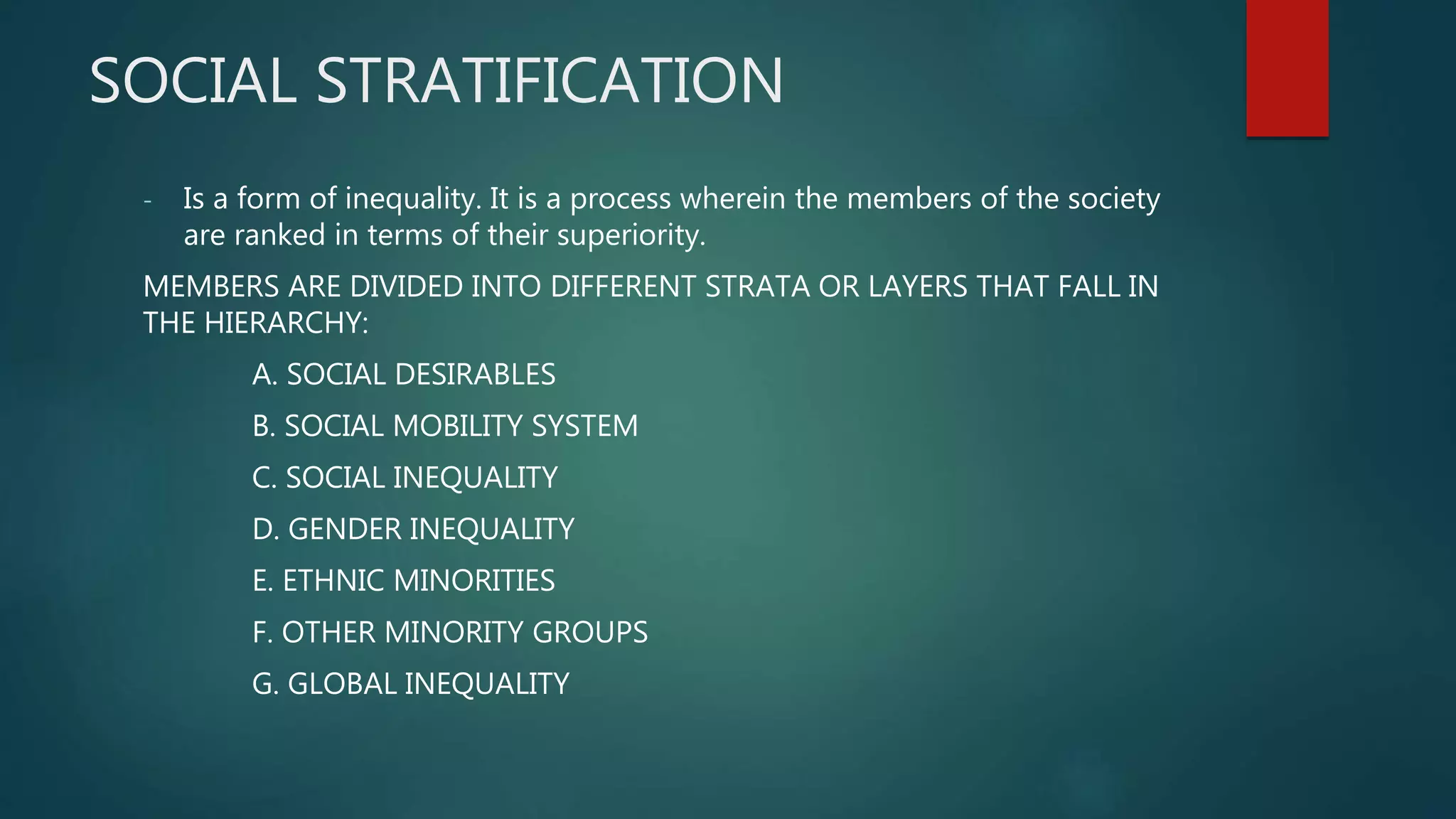 Module 3: SOCIAL AND POLITICAL STRATIFICATION | PPTX