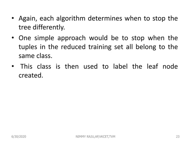 CS 402 DATAMINING AND WAREHOUSING -MODULE 3 | PPT