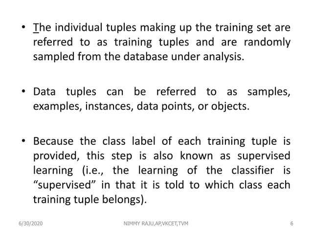 CS 402 DATAMINING AND WAREHOUSING -MODULE 3 | PPT