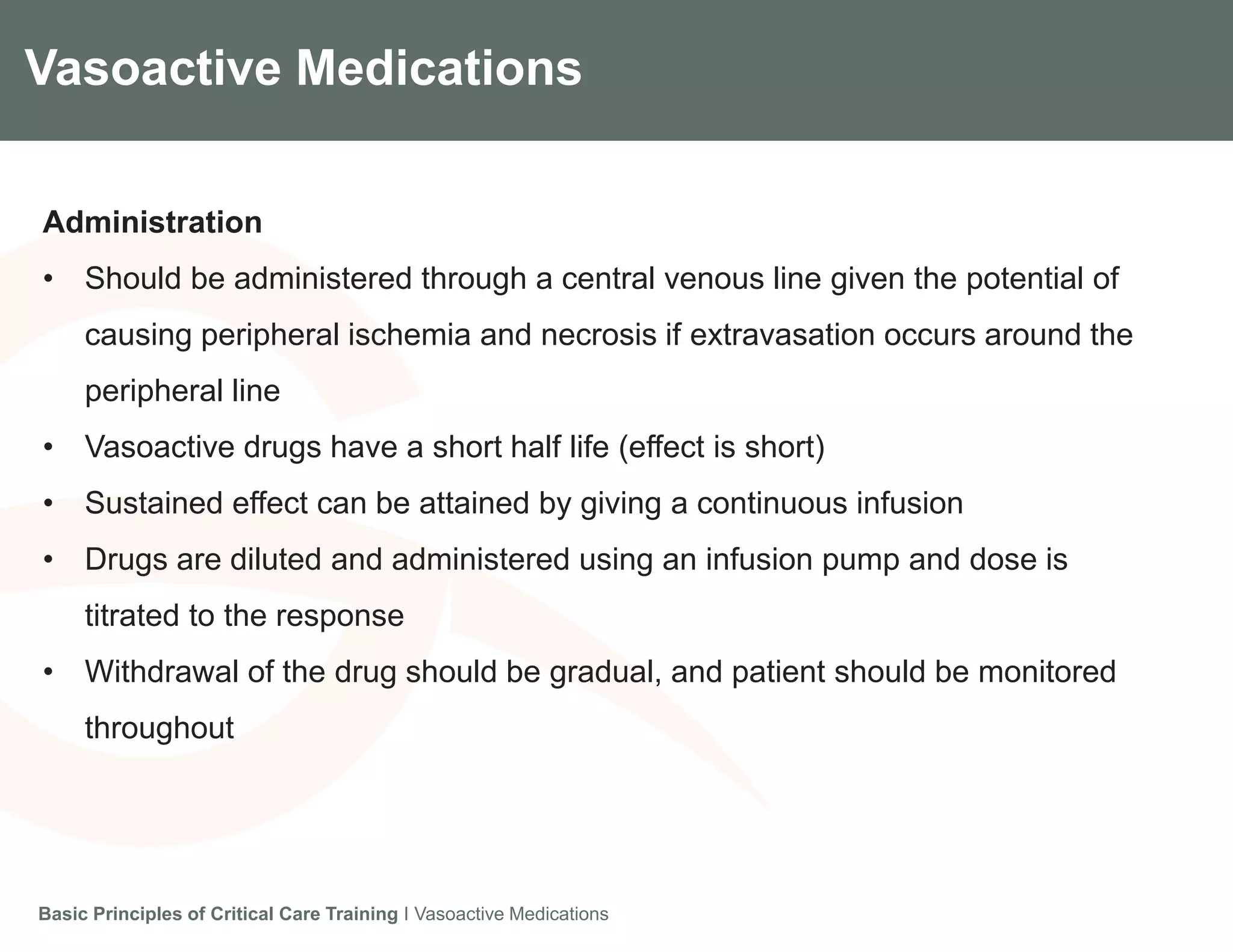 Module 3.5 Vasoactive Medications | PPTX