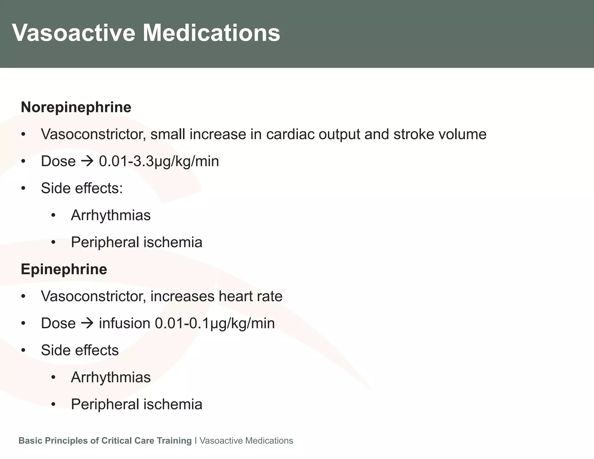 Module 3.5 Vasoactive Medications | PPTX