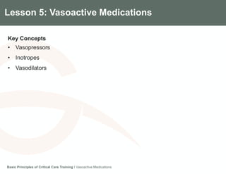 Module 3.5 Vasoactive Medications | PPTX