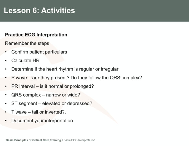 Module 3.6 Basic ECG Interpretation | PPTX