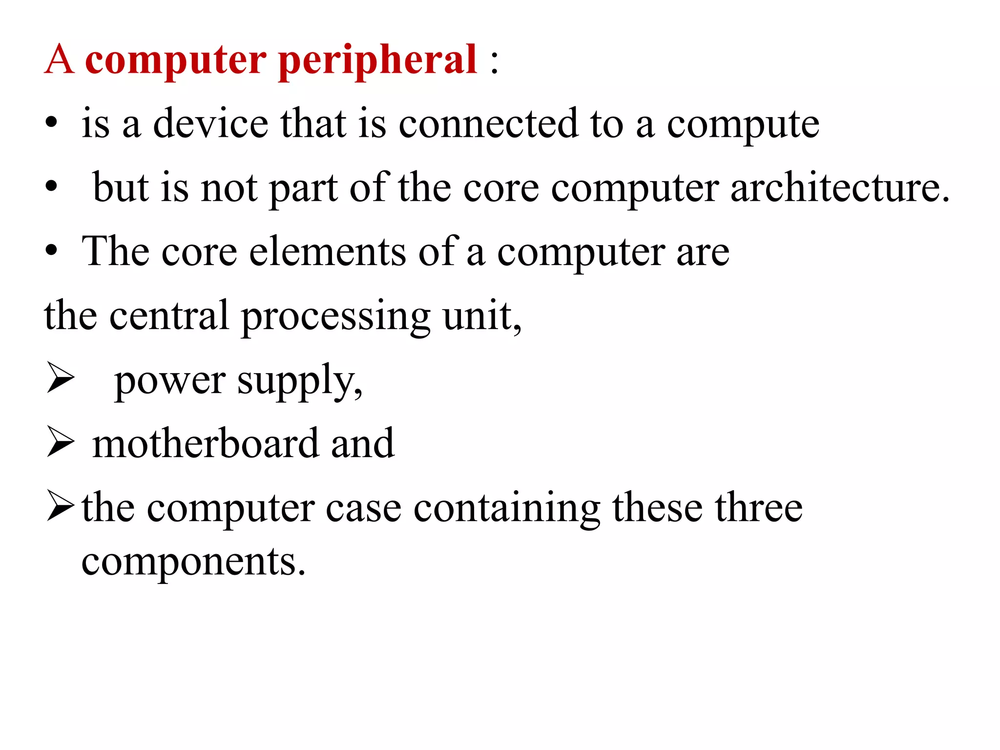 MODULE 3.pptx | Computer Peripherals | Computing