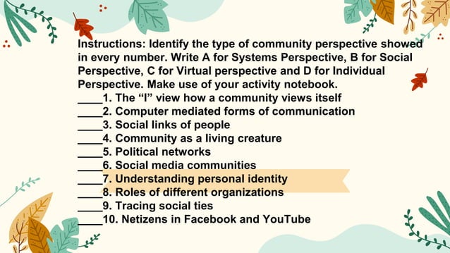 Defining Community with its Various Perspectives | PPTX | Social ...