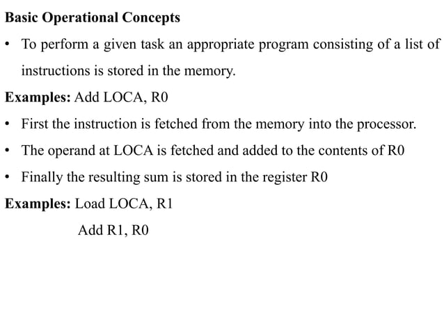 Basic Structure of Computers: Functional Units, Basic Operational Concepts, Bus structure ...