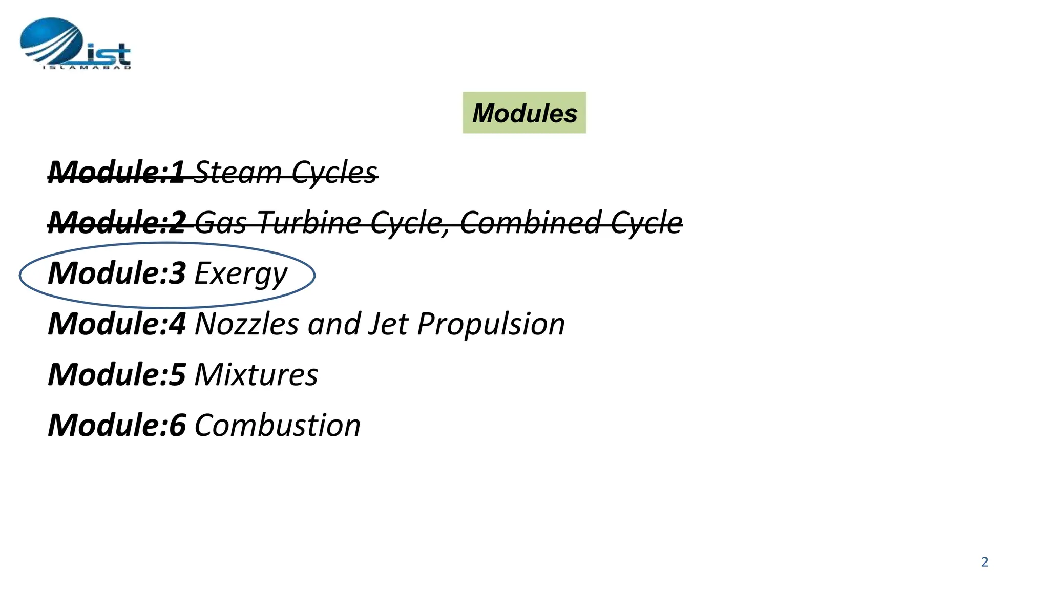 Modules of mechanical engineering in institute | PPT