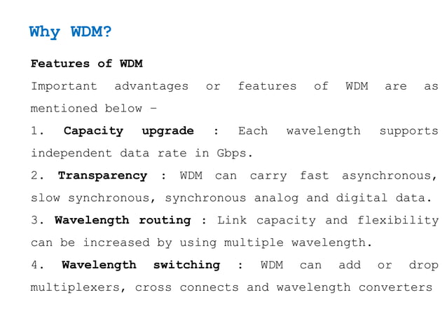 Module 3.WDM CONCEPTS AND COMPONENTS.pptx | Physics | Science