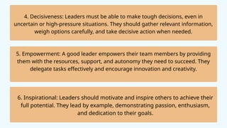 leadership and management relationship and difference | PPTX