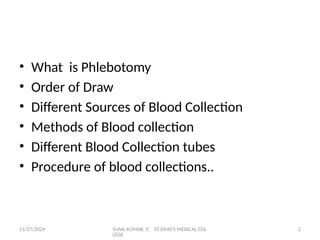 Blood Collection order of draw and presentation | PPTX
