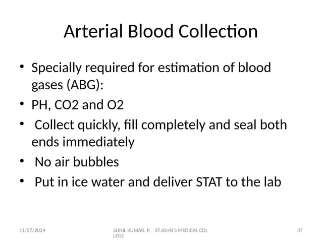 Blood Collection order of draw and presentation | PPTX