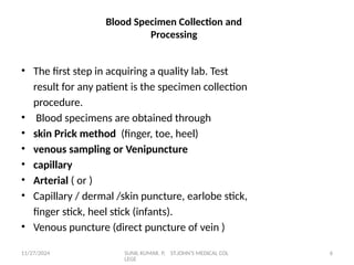 Blood Collection order of draw and presentation | PPTX