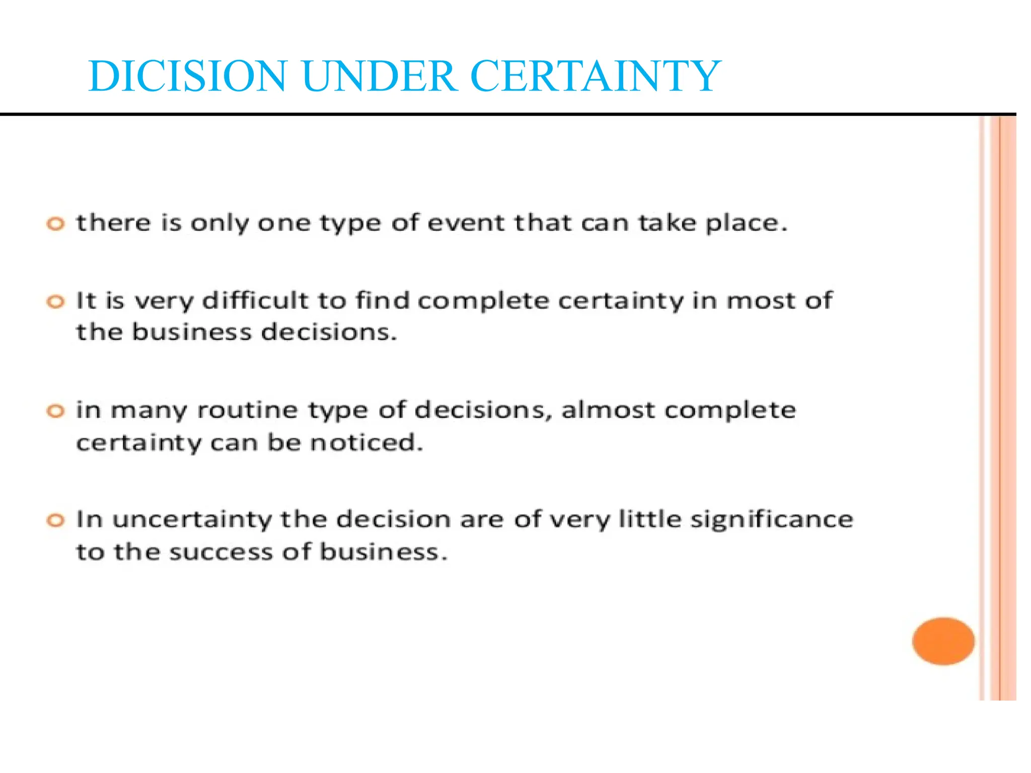 Decision making, Types of Decision making environment, decision tree | PPTX