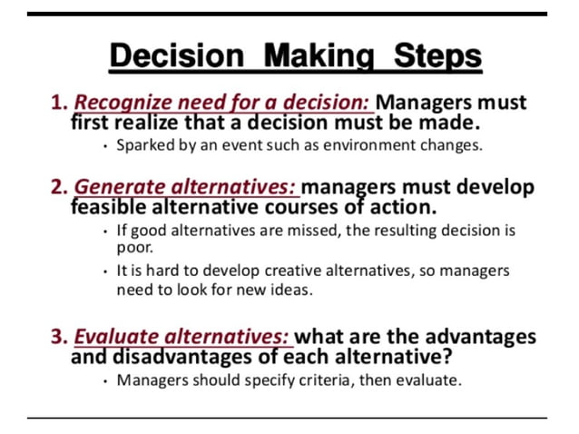 Decision making, Types of Decision making environment, decision tree | PPTX