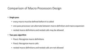 Module 3 Need of Macro processor and two pass macro processor | PDF