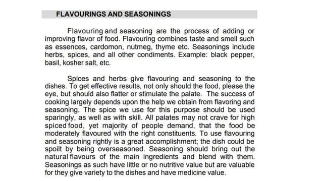 Module 3 basics of food production theory | PPTX | Food & Drink