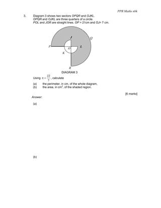 Module 3 Circle Area And Perimeter | PDF