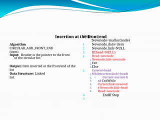 CIRCULAR LINKED LIST IN DATA STRUCTURES CLL | PPT