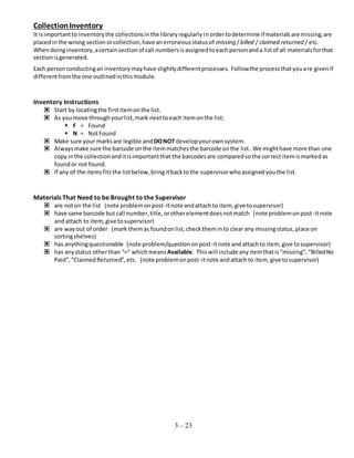 Module 3 collection maintenance | DOCX