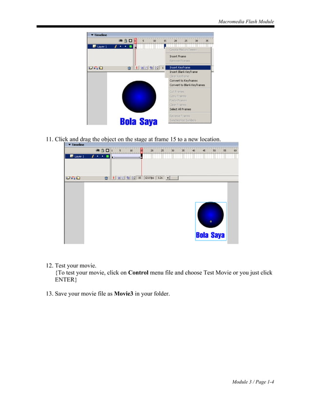 Module 3 creating motion tween | PDF
