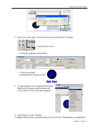 Module 3 creating motion tween | PDF