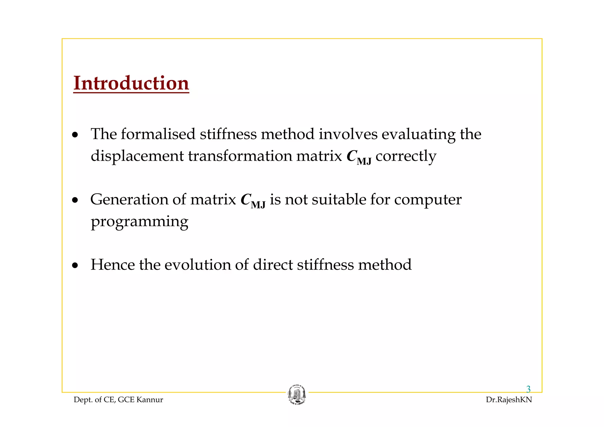 Module3 direct stiffness- rajesh sir | PDF