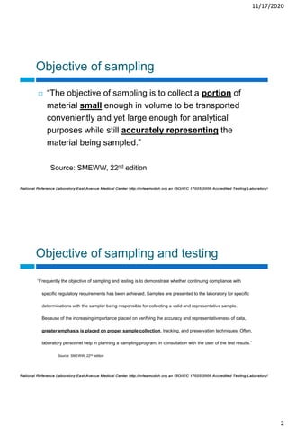 Module 3 - Drinking Water Collection for Physical and Chemical ...