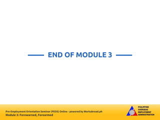 MODULE 3 - FOREWARNED, FOREARMED | PPTX