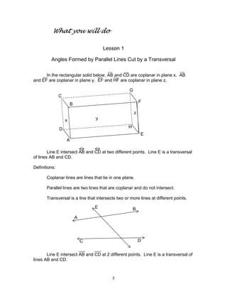 Module 3 geometric relations | PDF
