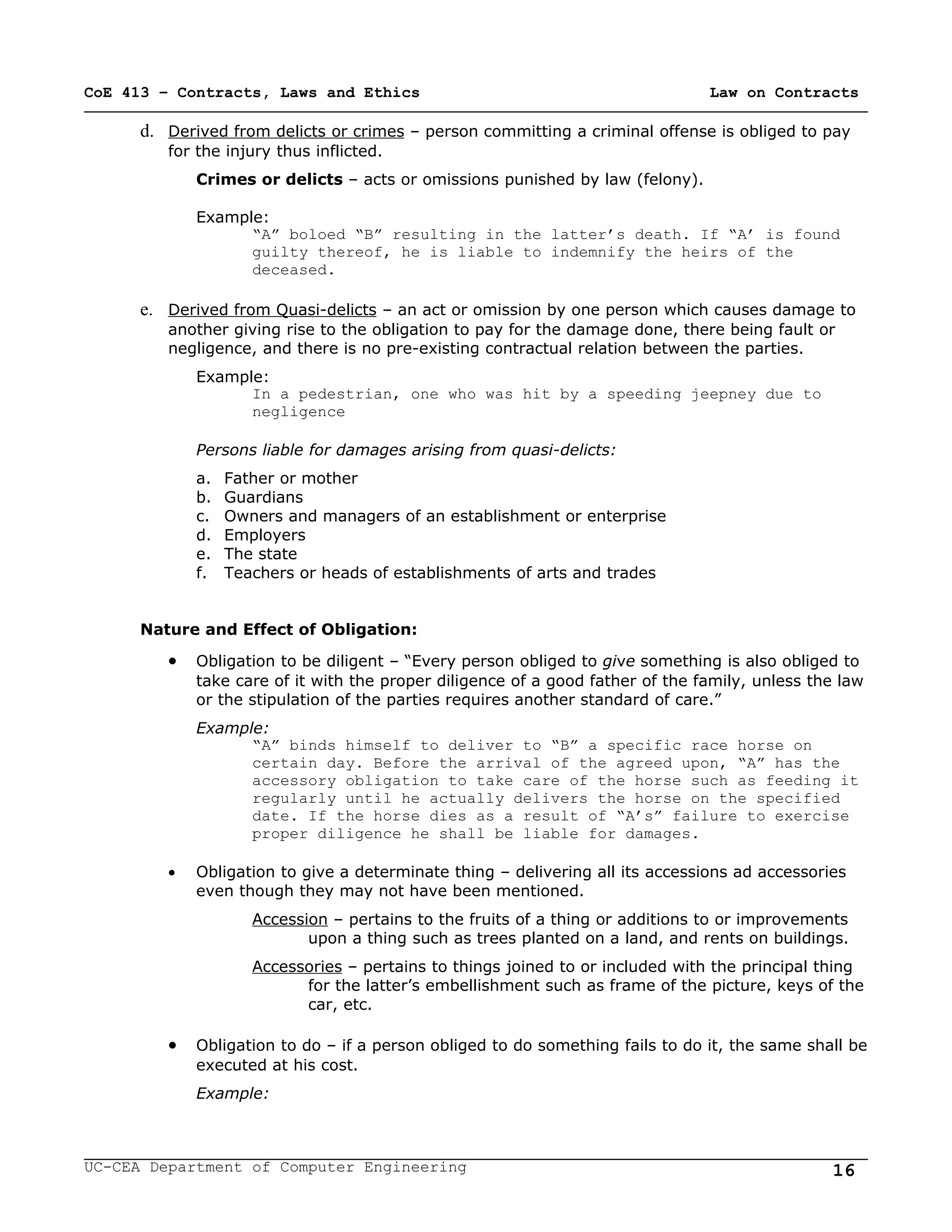 Module 3 law of contracts | DOC