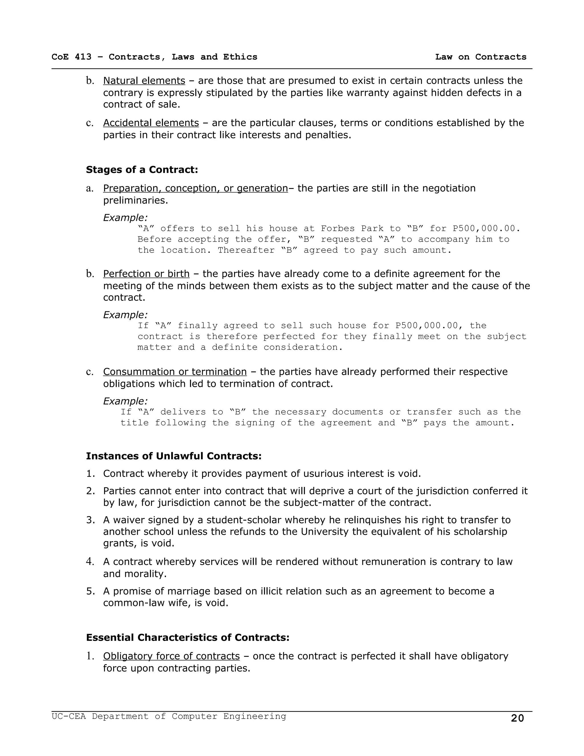 Module 3 law of contracts | DOC
