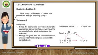 Module 3 lesson 1- unit and recipe conversion | PPTX