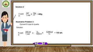 Module 3 lesson 1- unit and recipe conversion | PPTX