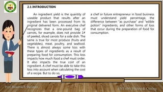 Module 3 lesson 2 adjusting recipe yield | PPTX