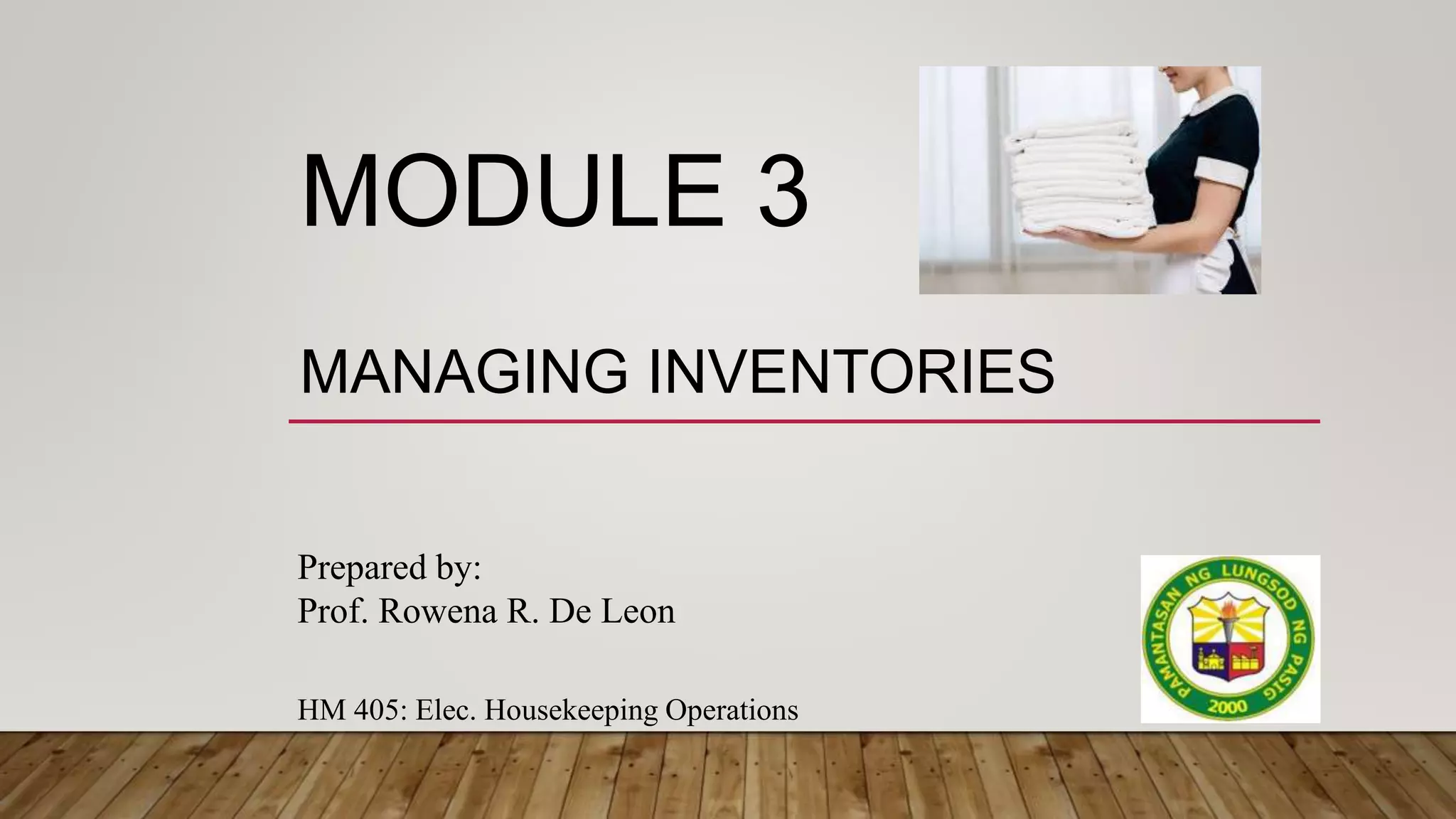 Module 3 lessons 1 & 2 linens and uniforms | PPTX