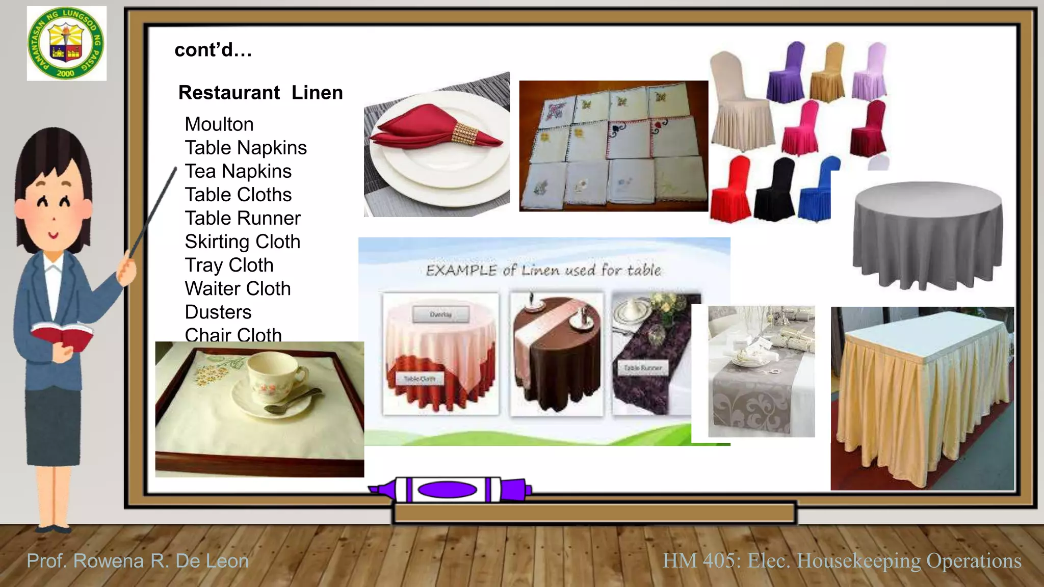 Module 3 lessons 1 & 2 linens and uniforms | PPTX