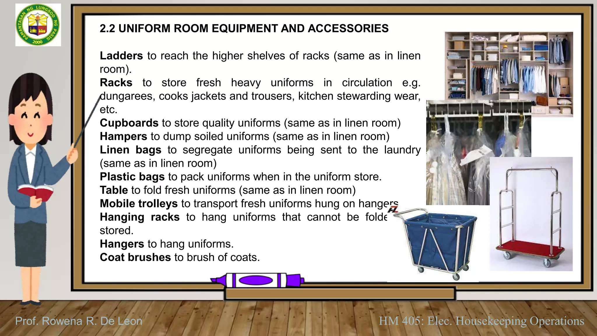 Module 3 lessons 1 & 2 linens and uniforms | PPTX