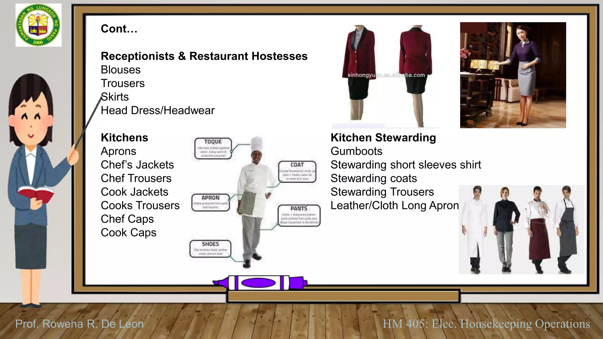 Module 3 lessons 1 & 2 linens and uniforms | PPTX