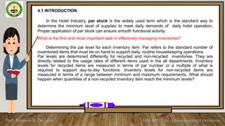 Module 3 lessons 4 to 6 par stock,inventory control and stock-taking | PPTX