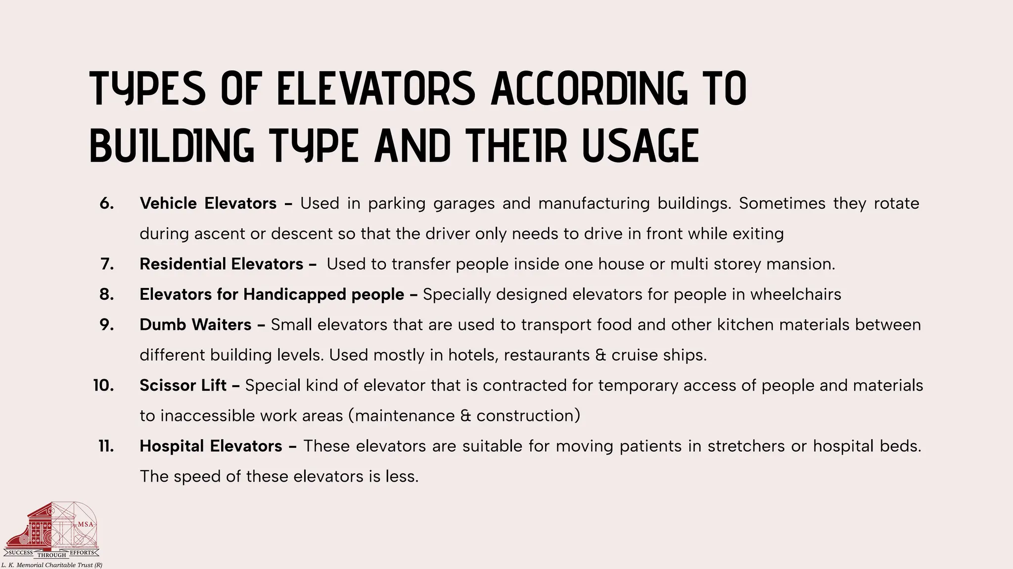 Elevators Definitions, Types and Applications | PDF