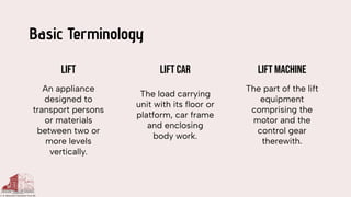 Elevators Definitions, Types and Applications | PDF