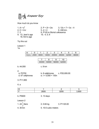 Module 3 linear functions | PDF