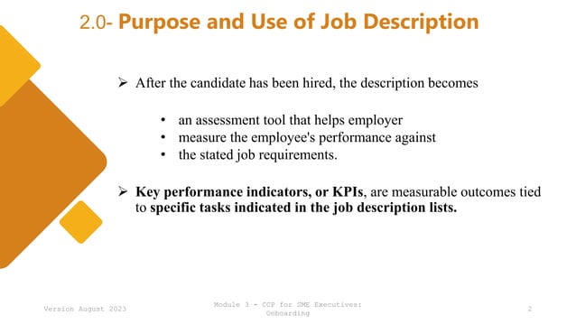 Module 3 - LO2 Purpose and Use of JD.pptx