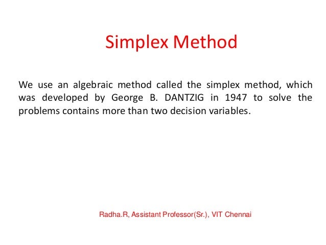 Module 3 lp-simplex