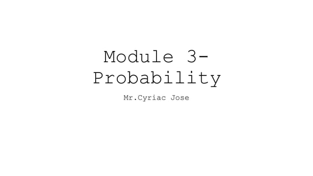 Probability, Types, Rules, Joint, Marginal, Conditional Probability | PPT