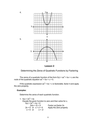 Module 3 quadratic functions | PDF