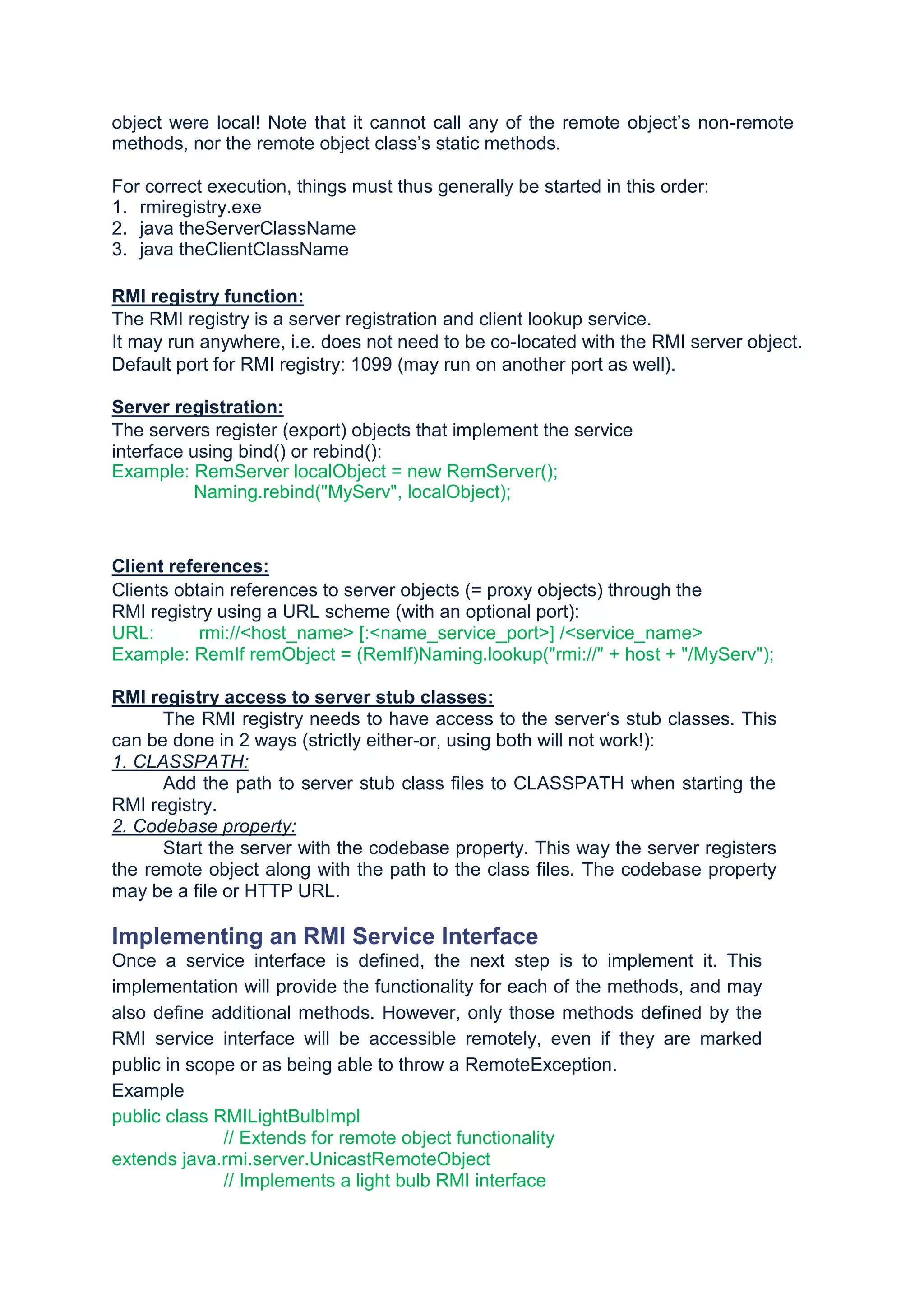 Module 3 remote method invocation-2 | PDF