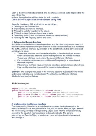 Module 3 remote method invocation-2 | PDF