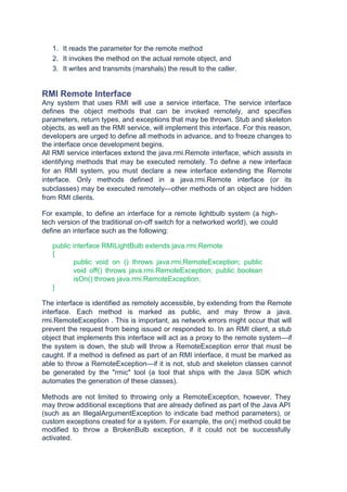 Module 3 remote method invocation-2 | PDF