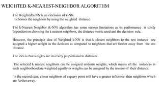 KNN,Weighted KNN,Nearest Centroid Classifier,Locally Weighted ...